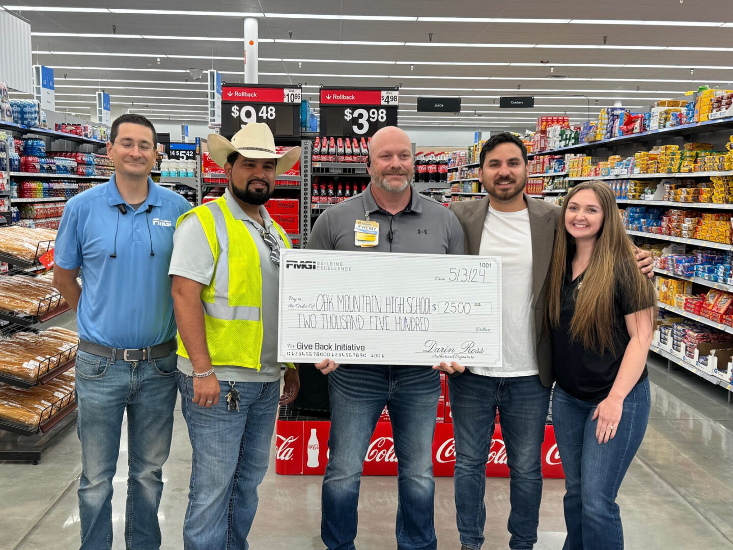 Birmingham Walmart 3424 Awards Give Back Donation to Local School - FMGI